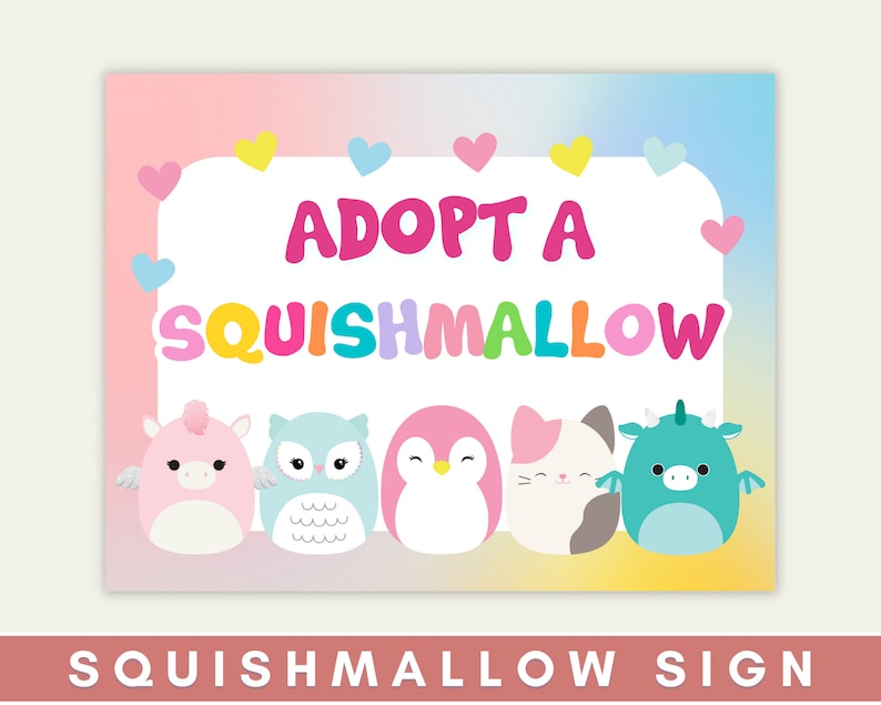 Adoption Squishmallow Certificate Adopt a Squish Printable - Etsy