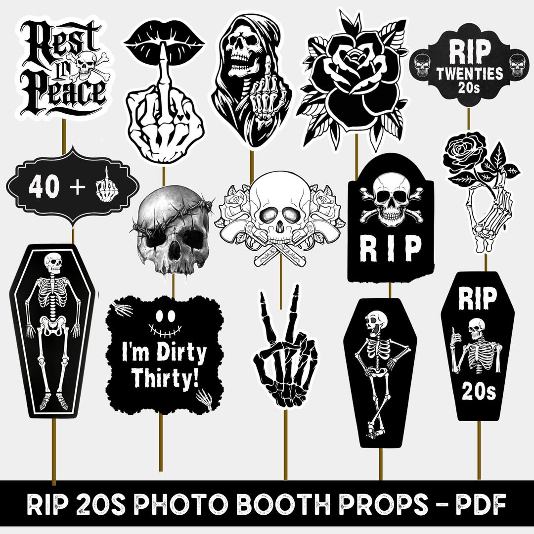 Death to My 20s Photo Booth Props, Death to 20s Party, Rip to My 20s ...