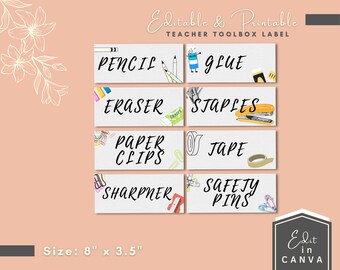 Teacher Drawer Label - Etsy