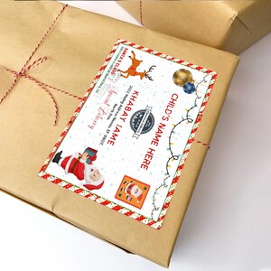 Editable Santa Mail Address Labels for Kids, Christmas Santa Address ...