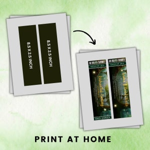 Prom Ticket Template, Prom Enchanted Forest Theme Ticket, Ticket ...