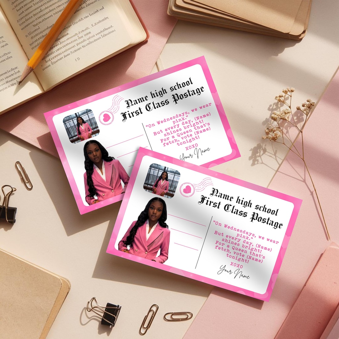 Homecoming Digital Post Card CANVA Template, Diy Homecoming Card, Vote ...