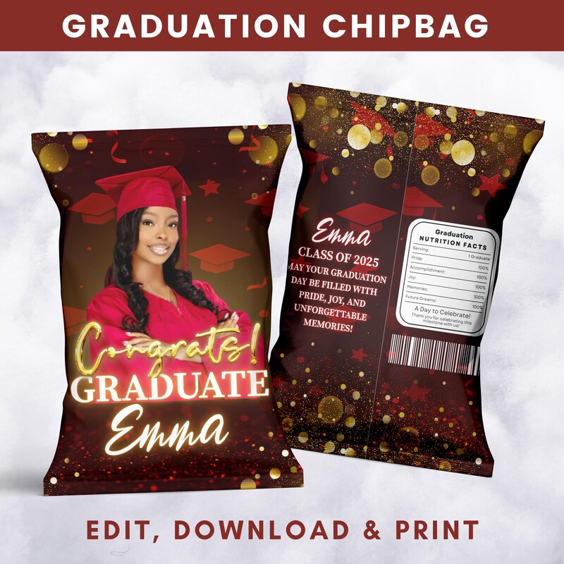 Graduation Chip Bags - Etsy