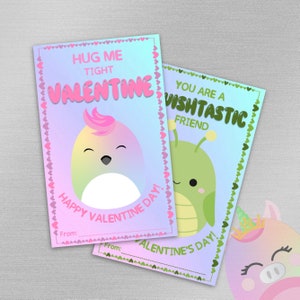 15 Squishmallow Valentine Day Cards, Valentine Squishmallow Stickers ...