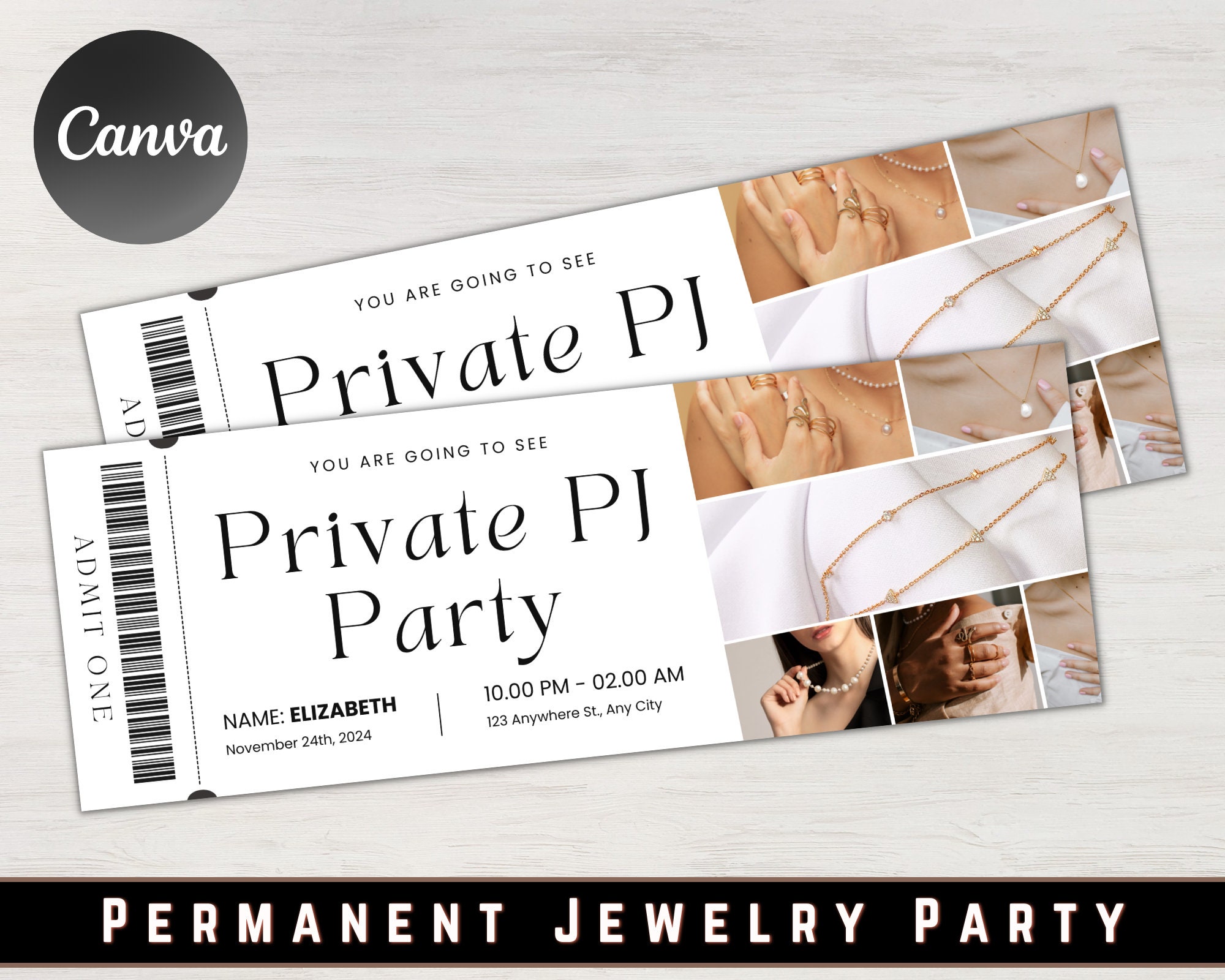 Permanent Jewelry Party Invitation Permanent Jewelry Host - Etsy