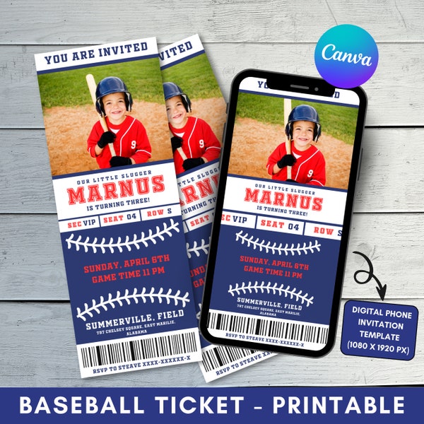 Baseball Ticket - Etsy