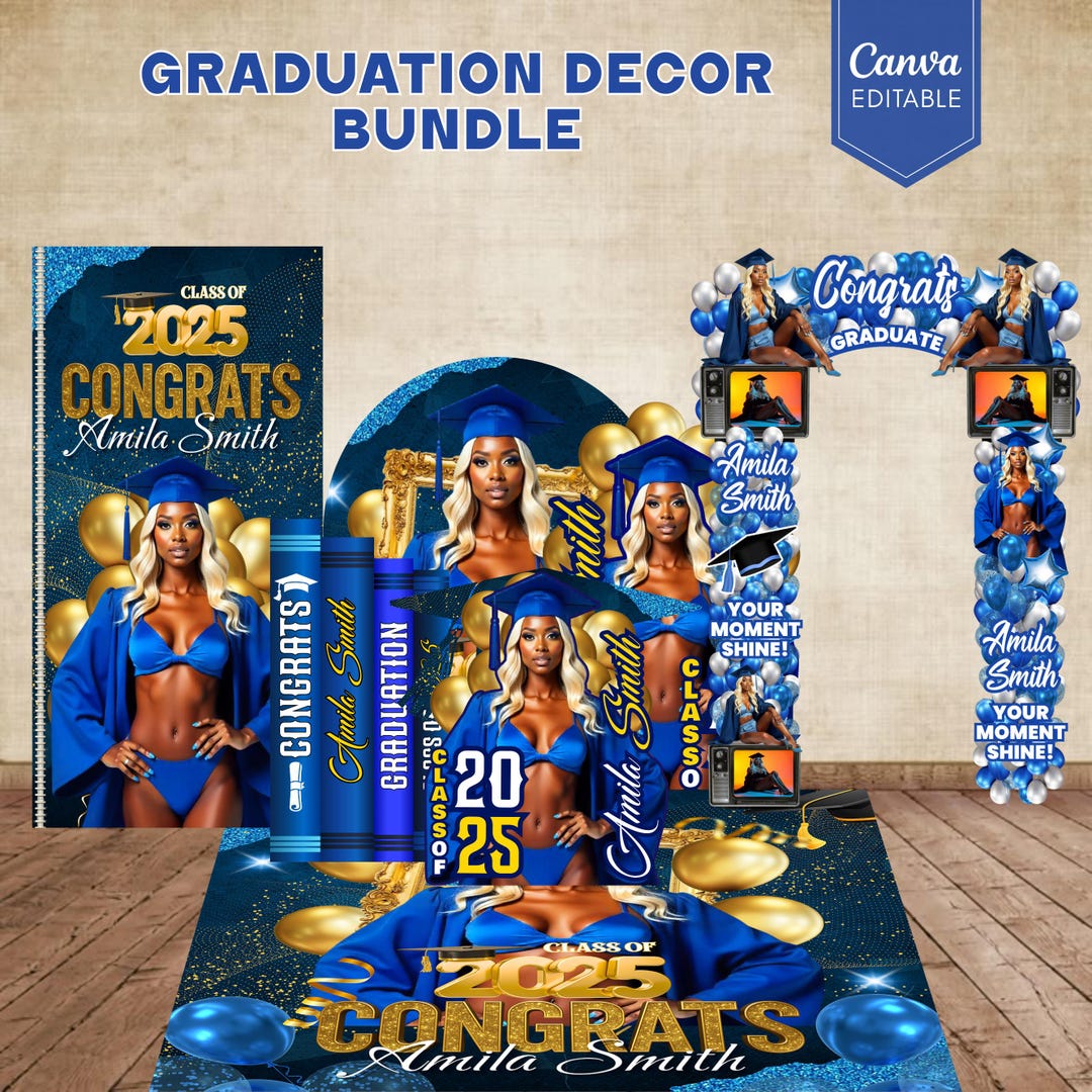 Custom Graduation Decor Bundle, Grad Entrance Arch, Congrats Grad ...