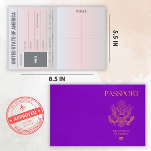 Editable Us Passports for Kids, Printable Passport for Kid for Playing ...