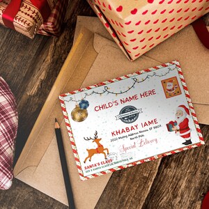 Editable Santa Mail Address Labels for Kids, Christmas Santa Address ...