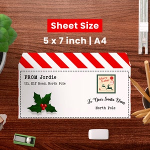 Letter From Santa for Kids Bundle With Santa Envelope, Wish List and ...
