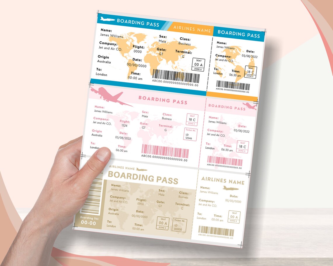 Personalised Surprise Boarding Pass Surprise Holiday - Etsy