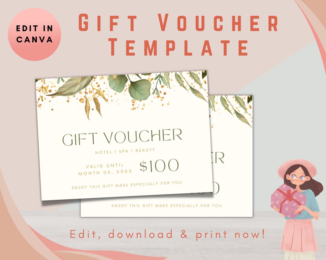 Digital Gift Voucher Card Printable Gift Trip, Birthday Surprise ...
