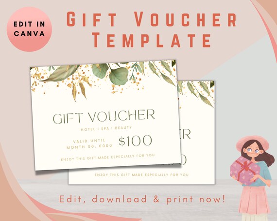 Digital Gift Voucher Card Printable Gift Trip Birthday - Etsy