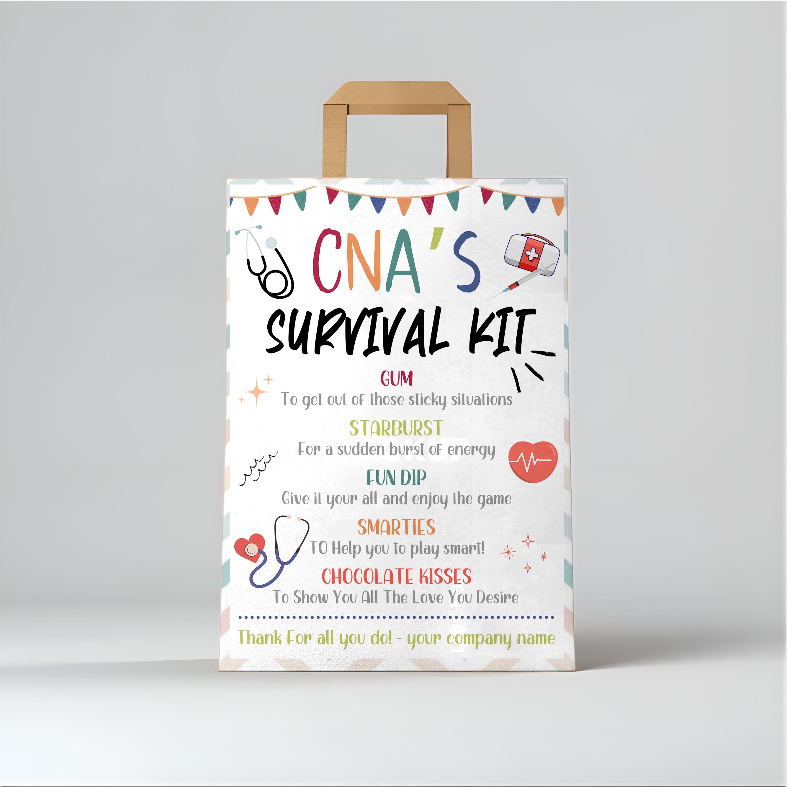 Printable CNA Survival Kit Tag, Nursing Home, Appreciation Week, CNA ...