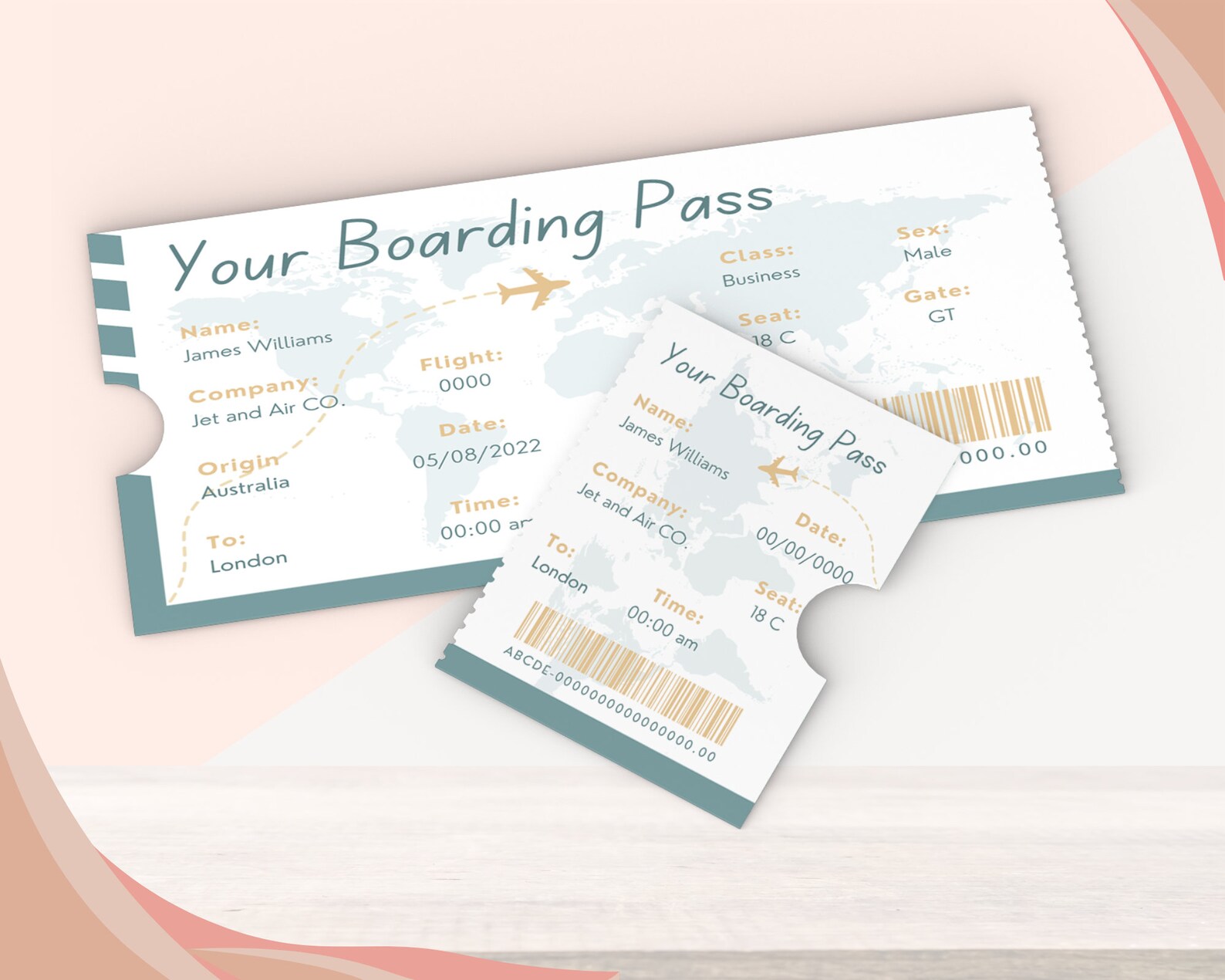 Birthday Boarding Pass,plane Ticket,fake Ticket,travel Ticket Print ...