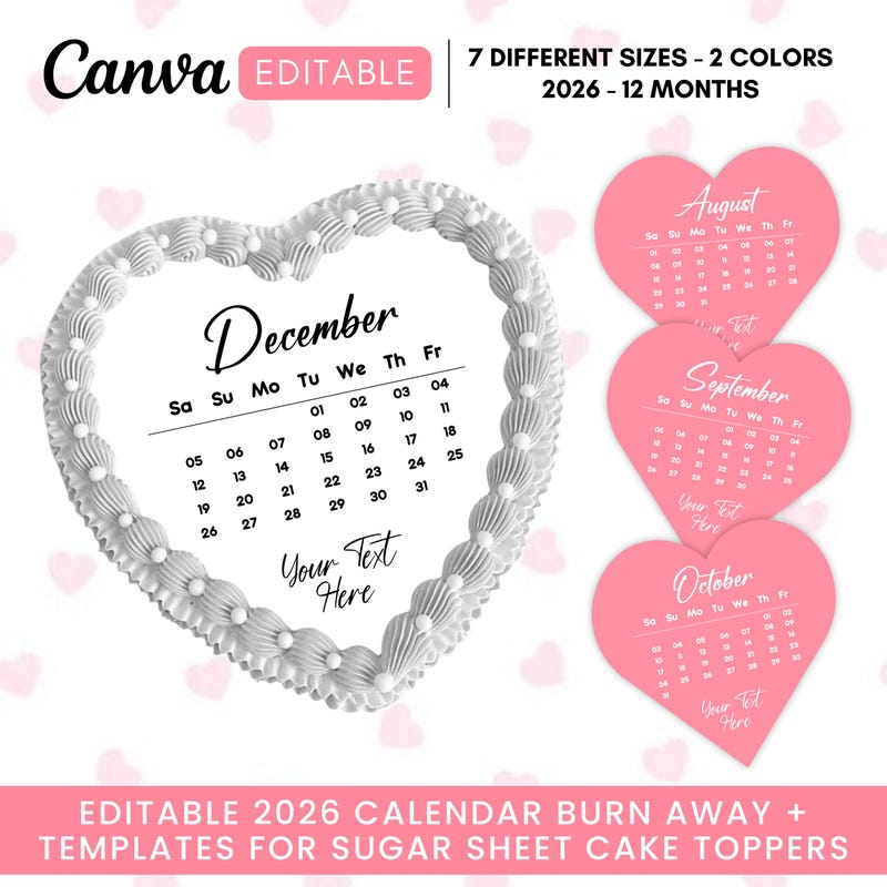 Burn Away Heart Calendars - Etsy