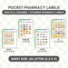 Pocket Pharmacy Labels, Printable Medicine Labels, Pill Labels, Pill ...