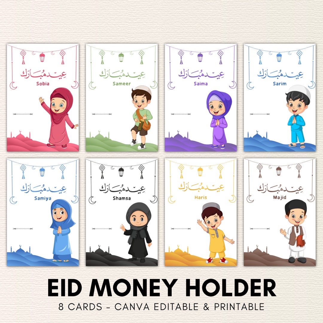 Eid Money Holder, Editable Eid Money Envelope, Eid Money Card, Eid ...