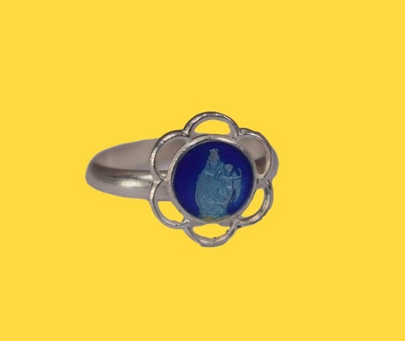 Children Enamel Mary Our lady Virgin Ring - Gem