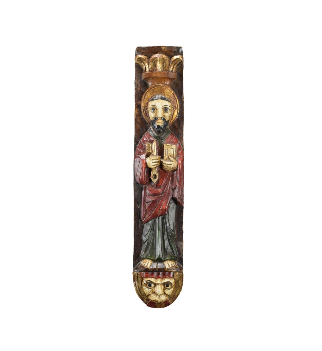 Saint Apostle Peter Carved Painted Wood Wall Statue Sculpture - Etsy
