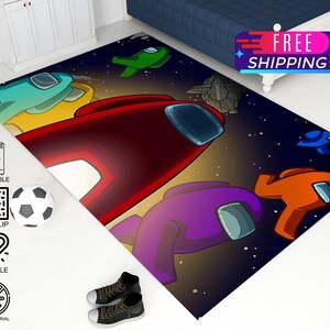 Among Us Rug Among Us Series Rug Online Game Patterned Rug | Etsy