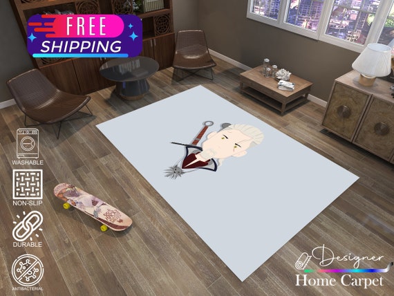 The Witcher Themed Rug Animated Rug Vector Rug Modern - Etsy México