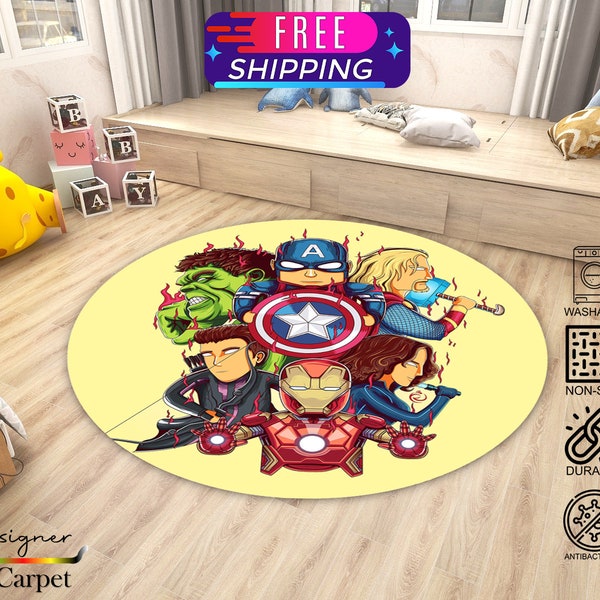 Avengers Circle Rug - Etsy