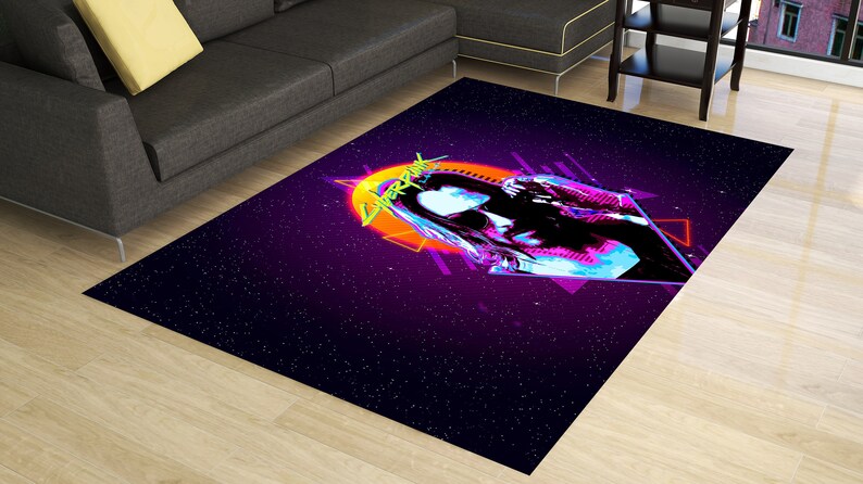 Cyberpunk 2077 Johnny Silverhand Themed Rug Colourful Rug - Etsy