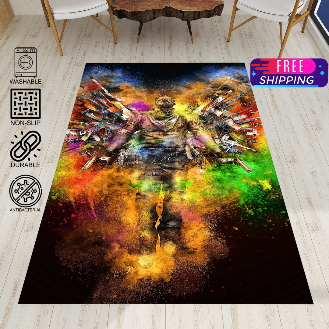 CS GO Themed Rug Online Game Themed Rug Gamer Room Rug - Etsy