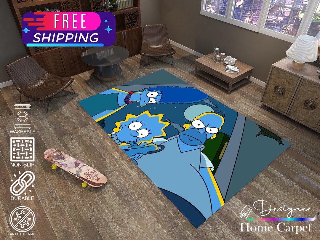 The Simpsons Rug, Animation Series Themed Rug, Modern Area Rug, Popular ...