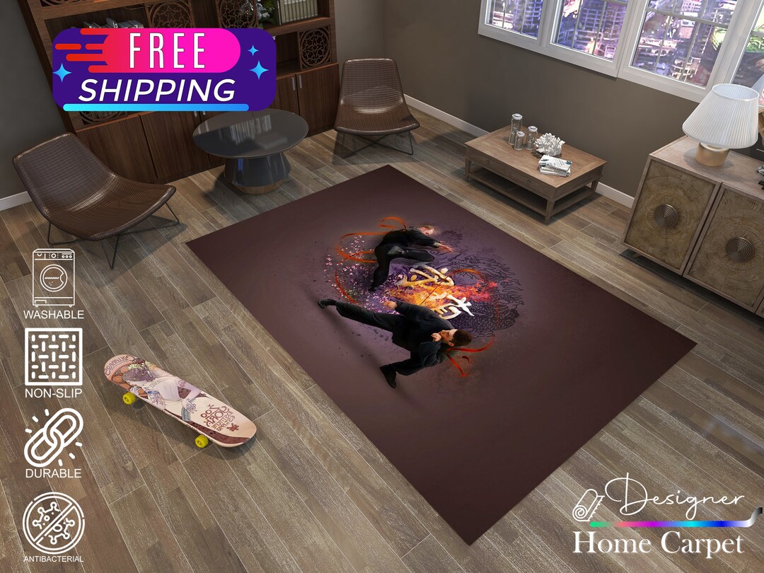 Karate Patterned Rug, Fantastic Rug, Salon Carpet, Living Room Rug ...