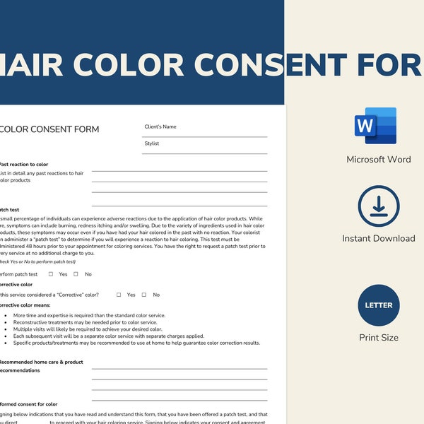 Stylist Waiver Form - Etsy