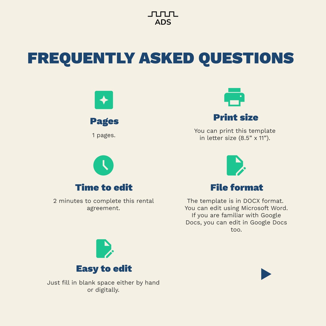 1 Page Bounce House Rental Agreement | Editable & Printable | Letter ...