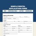 Simple Rental Application Form | 2 Page | Printable PDF - Etsy