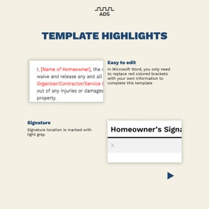 Homeowner Liability Waiver Form | Microsoft Word + PDF + Google Docs ...