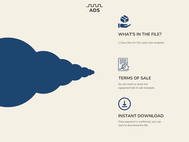 Editable Equipment Bill of Sale Template | Microsoft Word (letter Size ...