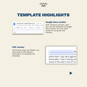 Homeowner Liability Waiver Form | Microsoft Word + PDF + Google Docs ...