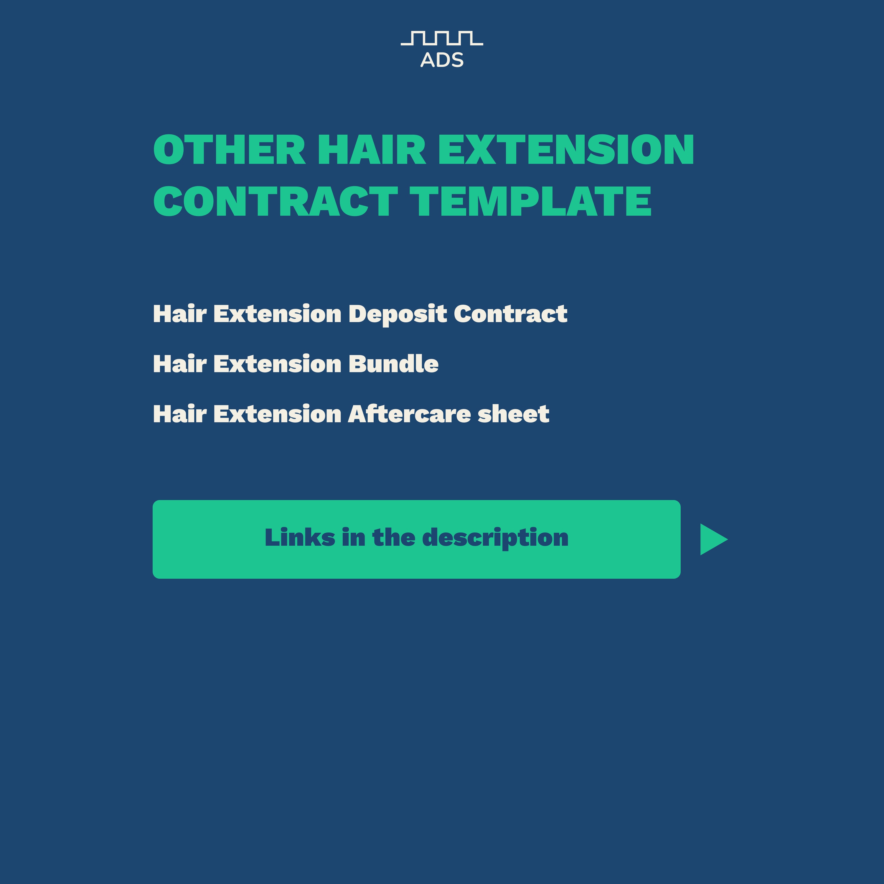 Editable Hair Extension Contract Template: Salon Agreement (letter Size ...