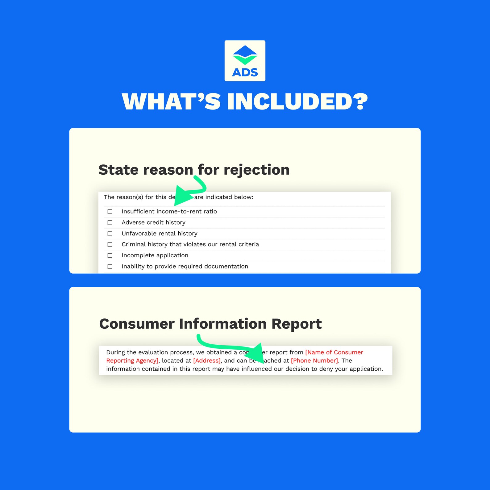 Rental Application Rejection Letter Template Tenant Denial Letter ...