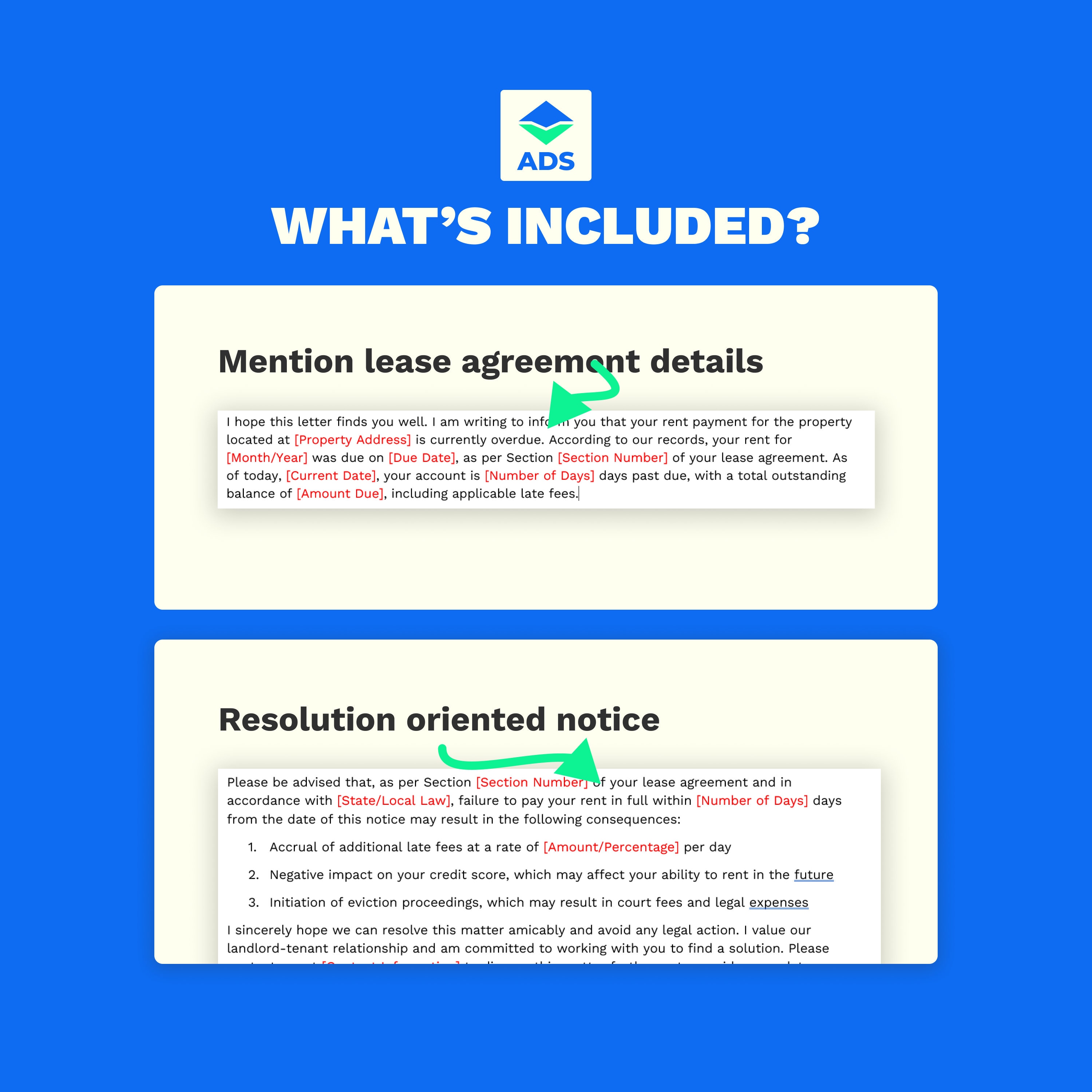 Late Rent Payment Notice Template: Landlord Letter (word + Google Docs ...