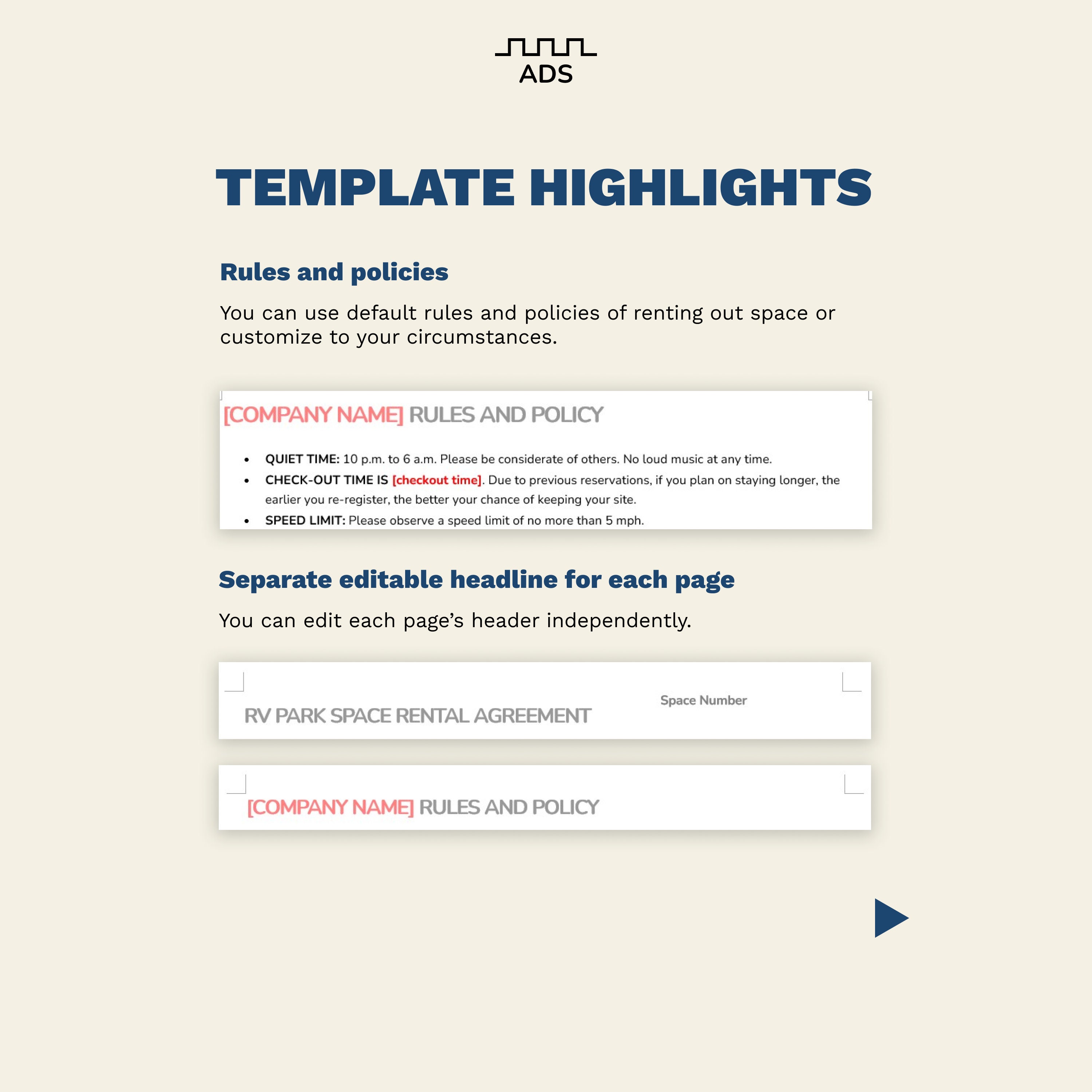 RV Parking Space Rental Agreement RV Lot Rental Agreement - Etsy