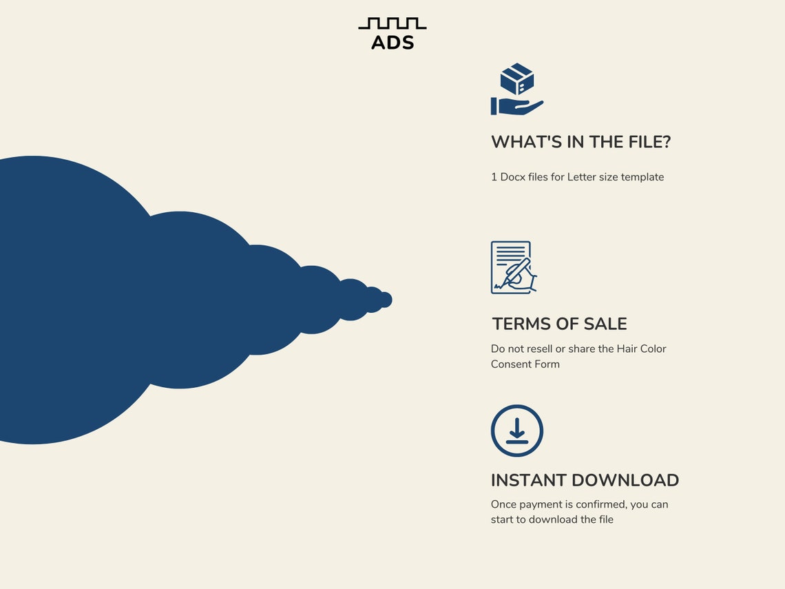 Hair Color Consent & Waiver Form | One Page Letter Size Word Document ...