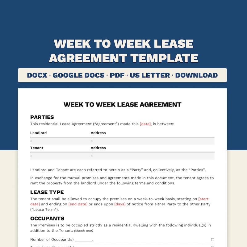 Rental for a Week - Etsy UK