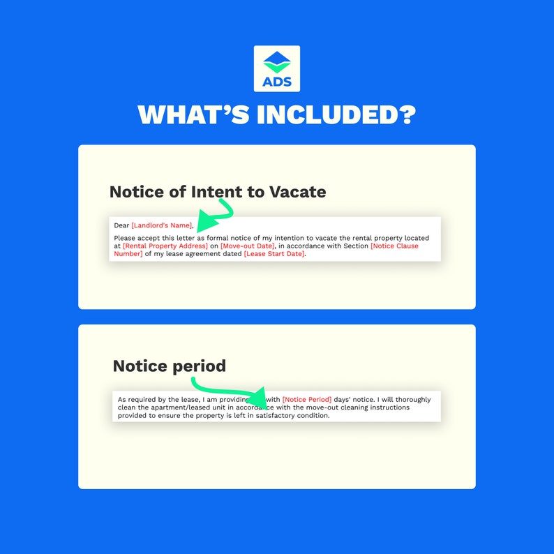 Tenant Move Out Letter Template: Notice to Landlord (editable ...