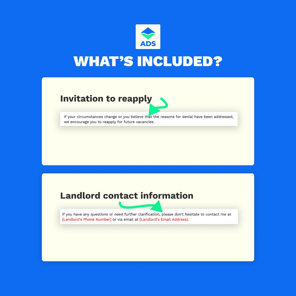 Rental Application Rejection Letter Template | Tenant Denial Letter ...