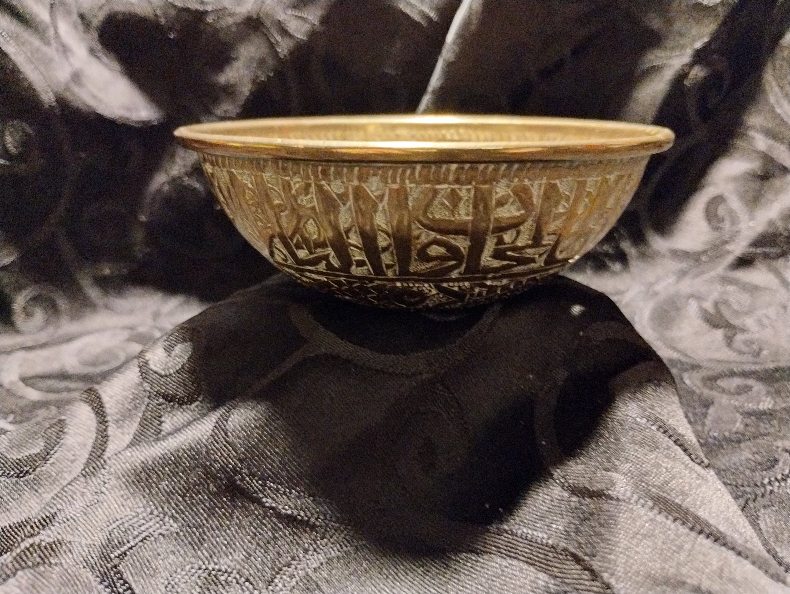 Islamic Arabic Brass Bowl, Brass Altar Bowl - Etsy