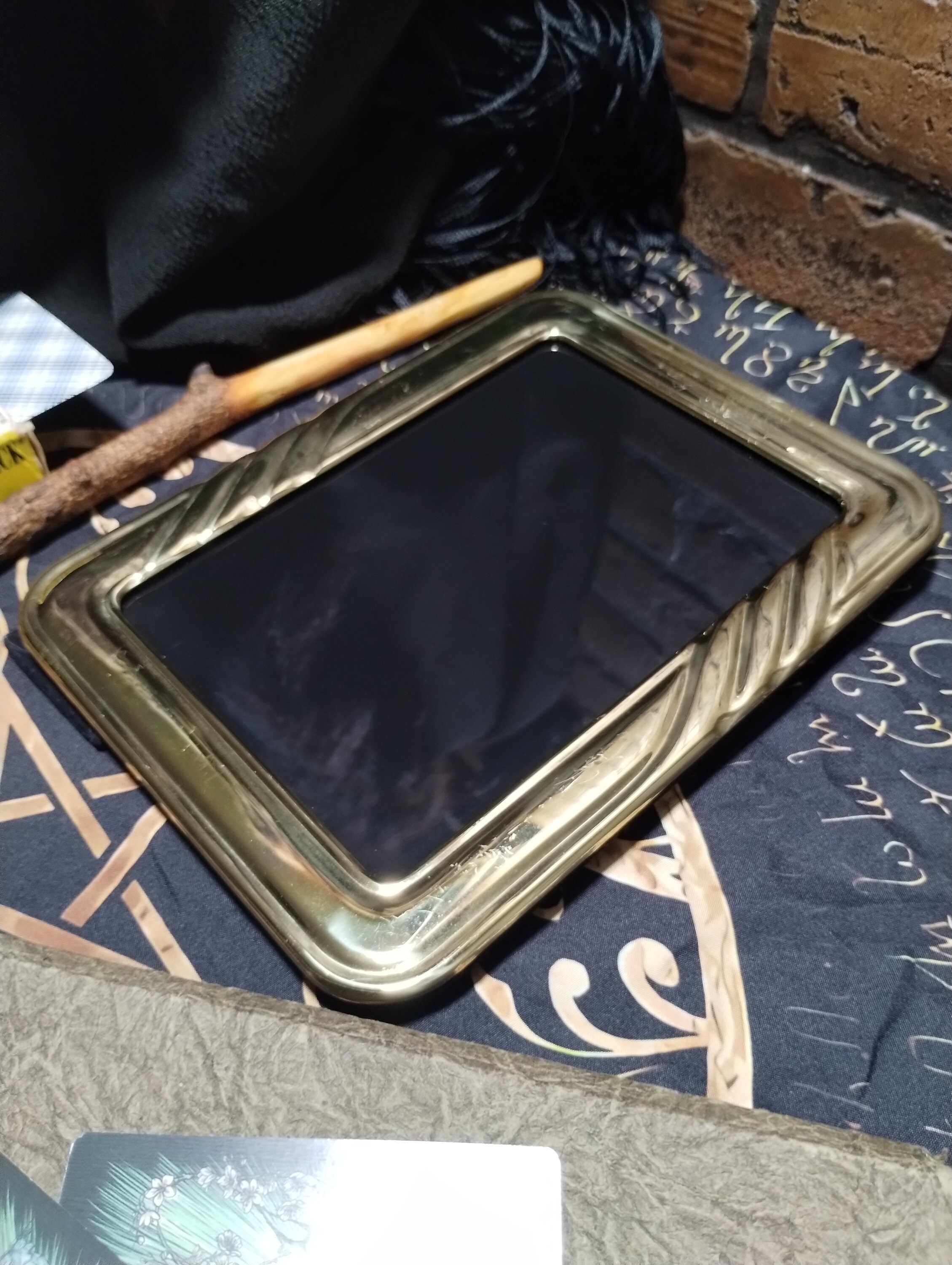 Scrying Mirror, Black Mirror, Witch's Mirror, Divination Mirror ...