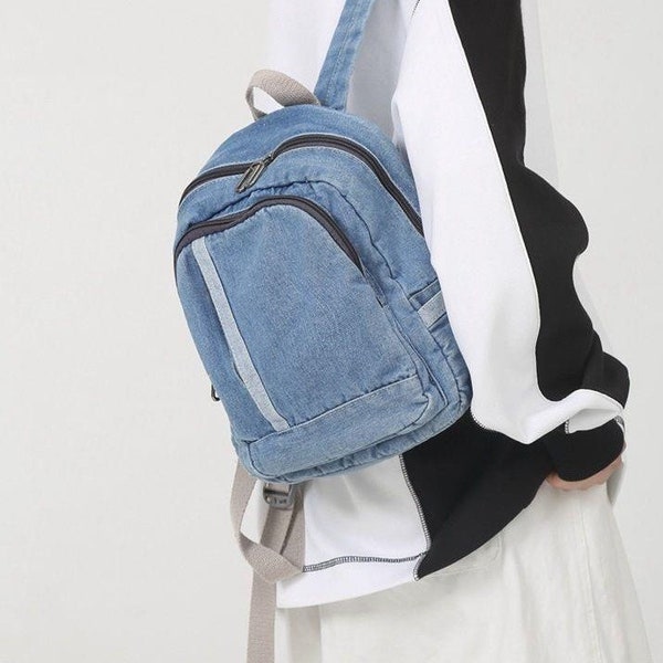 Denim Backpack - Etsy
