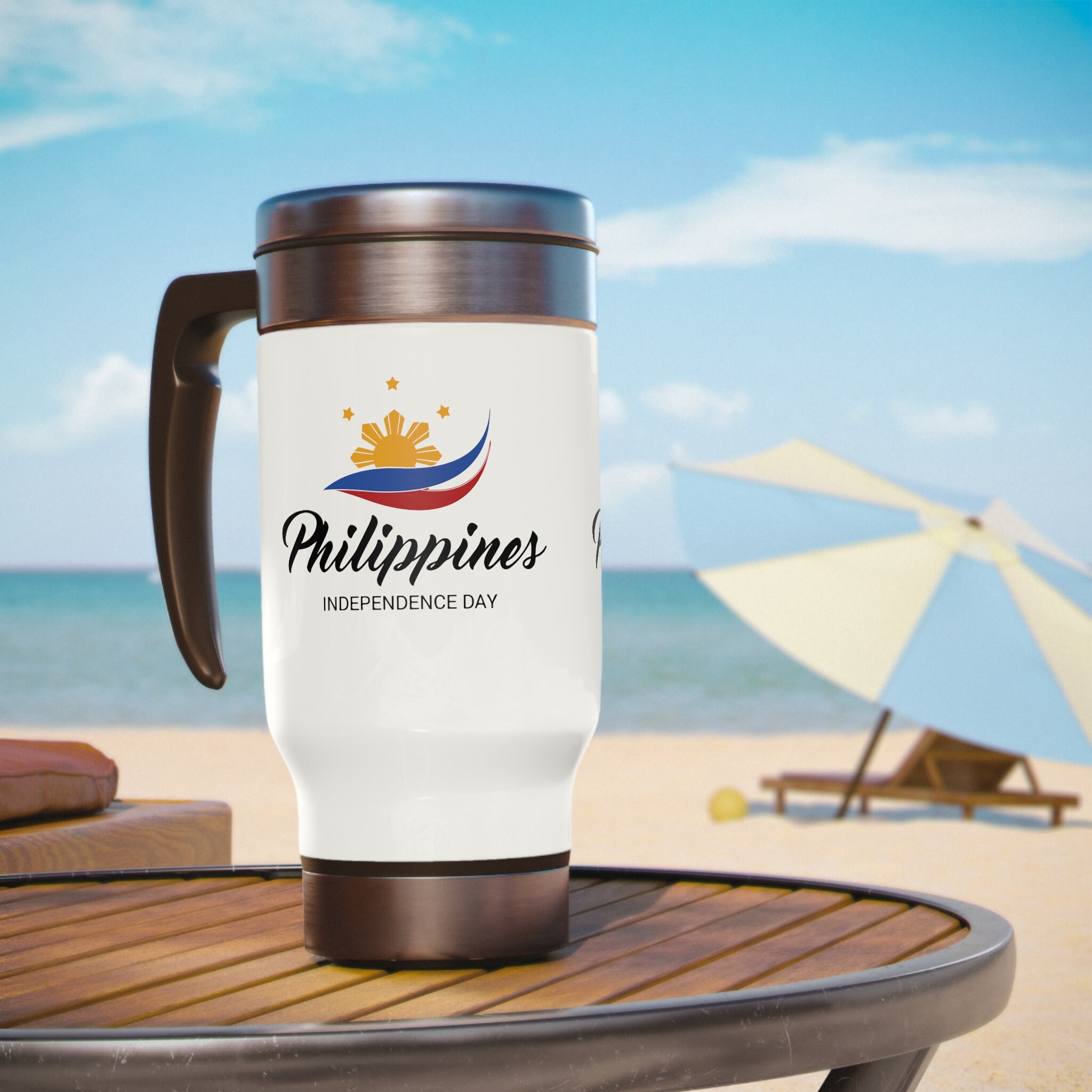 Stainless Steel Philippines Mug, Travel Mug With Handle, Philippines ...