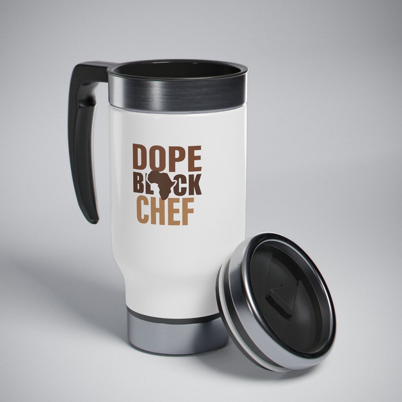Dope Black Chef Mug, Stainless Steel Travel Mug With Handle, 14oz - Etsy
